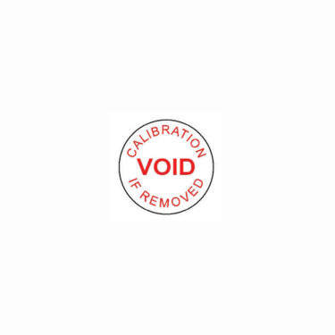 CALIBRATION VOID IF REMOVED LABEL (WHITE SELF DESTRUCT) - Bluecode